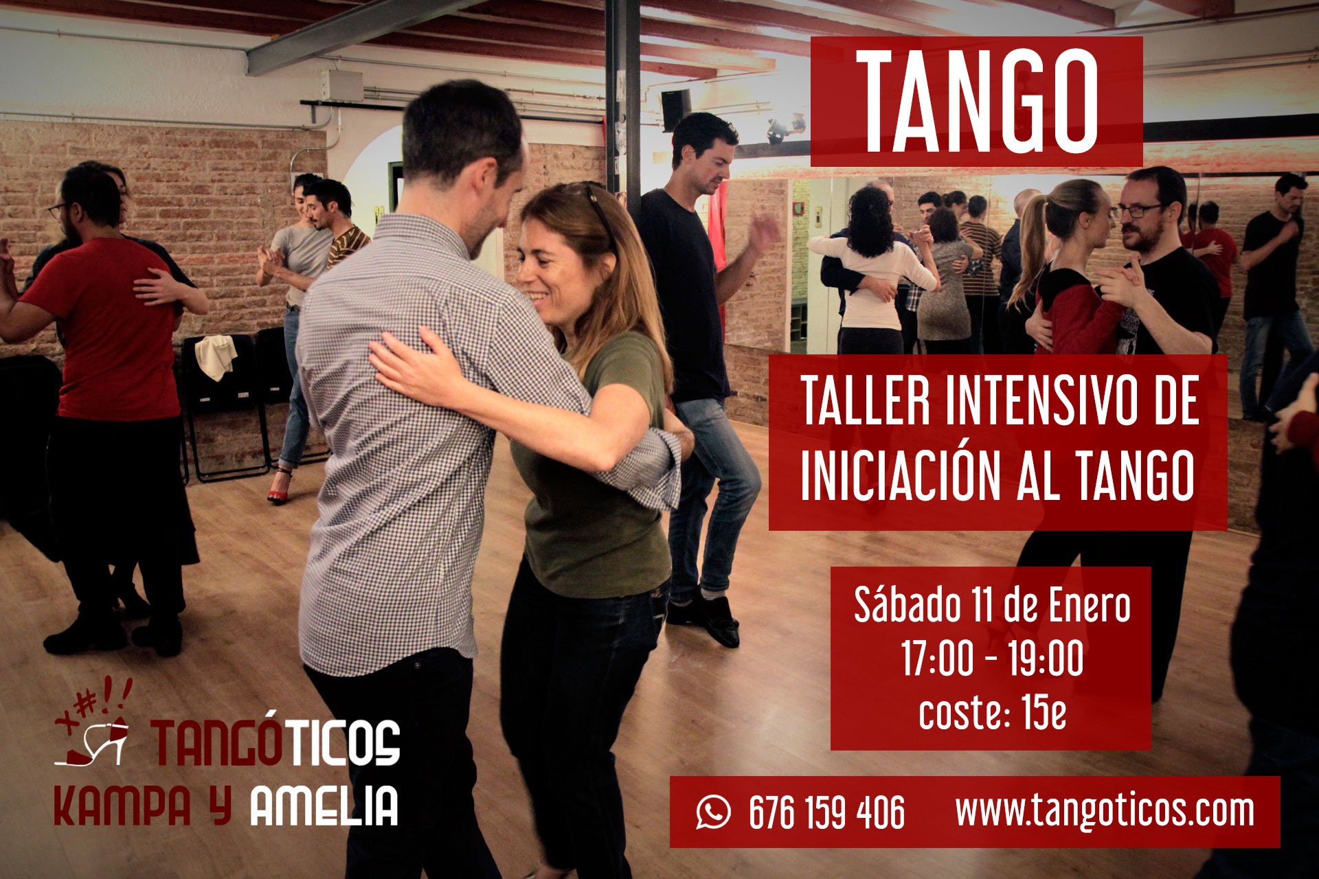 Intensive TANGO Workshop for beginners in Barcelona - 11 January 2020 | go&dance