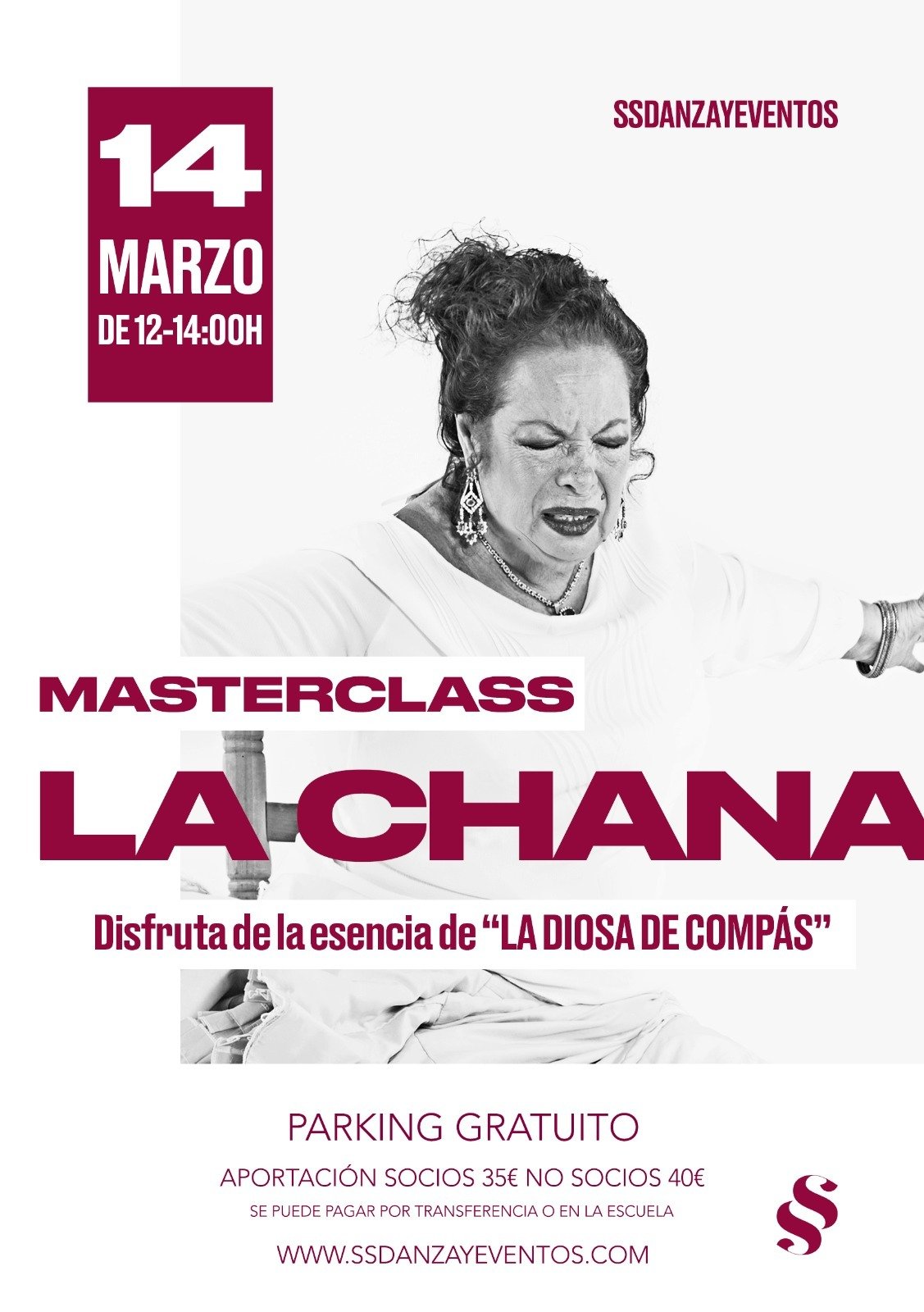 Flamenco Masterclass with "LA CHANA" in Mataró - 14 March 2020 | go&dance